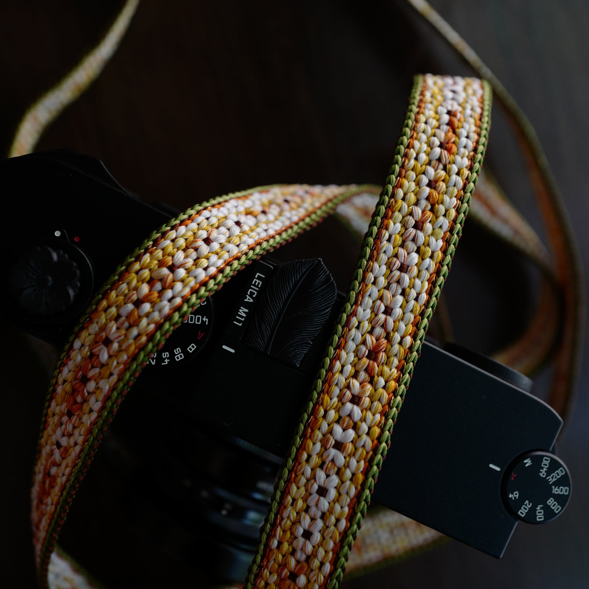 [Made-to-order] Sunny Sunflowers Camera Strap / Hand braiding Silk Kum ...